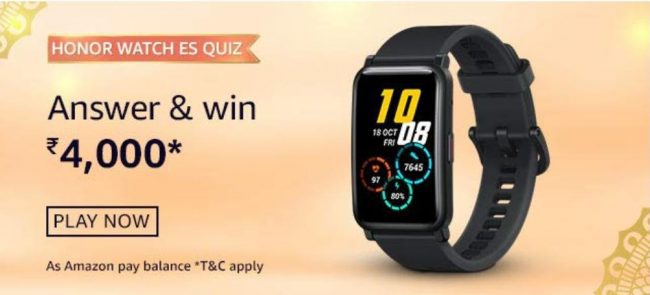 Amazon Honor Watches Quiz Answers: Play And Win Rs. 4000 Pay Balance ...