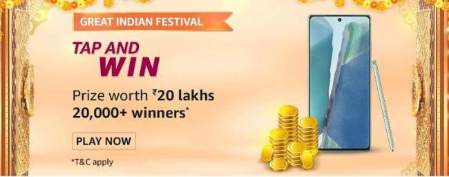 Amazon Great Indian Festival Tap And Win 3 Quiz Answers – Play To ...