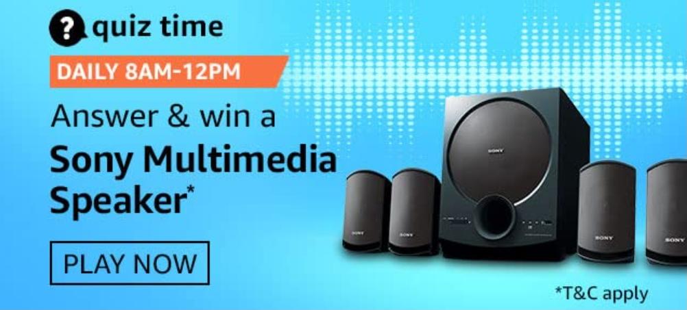 Today's Amazon 17th Dec 2020 Quiz Answers : Participate And Win Sony ...